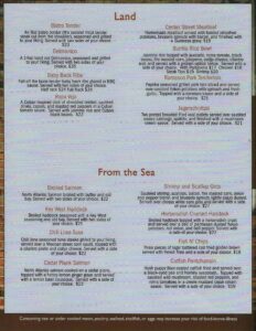 Menu - Center Street Grille