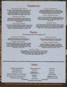 Menu - Center Street Grille
