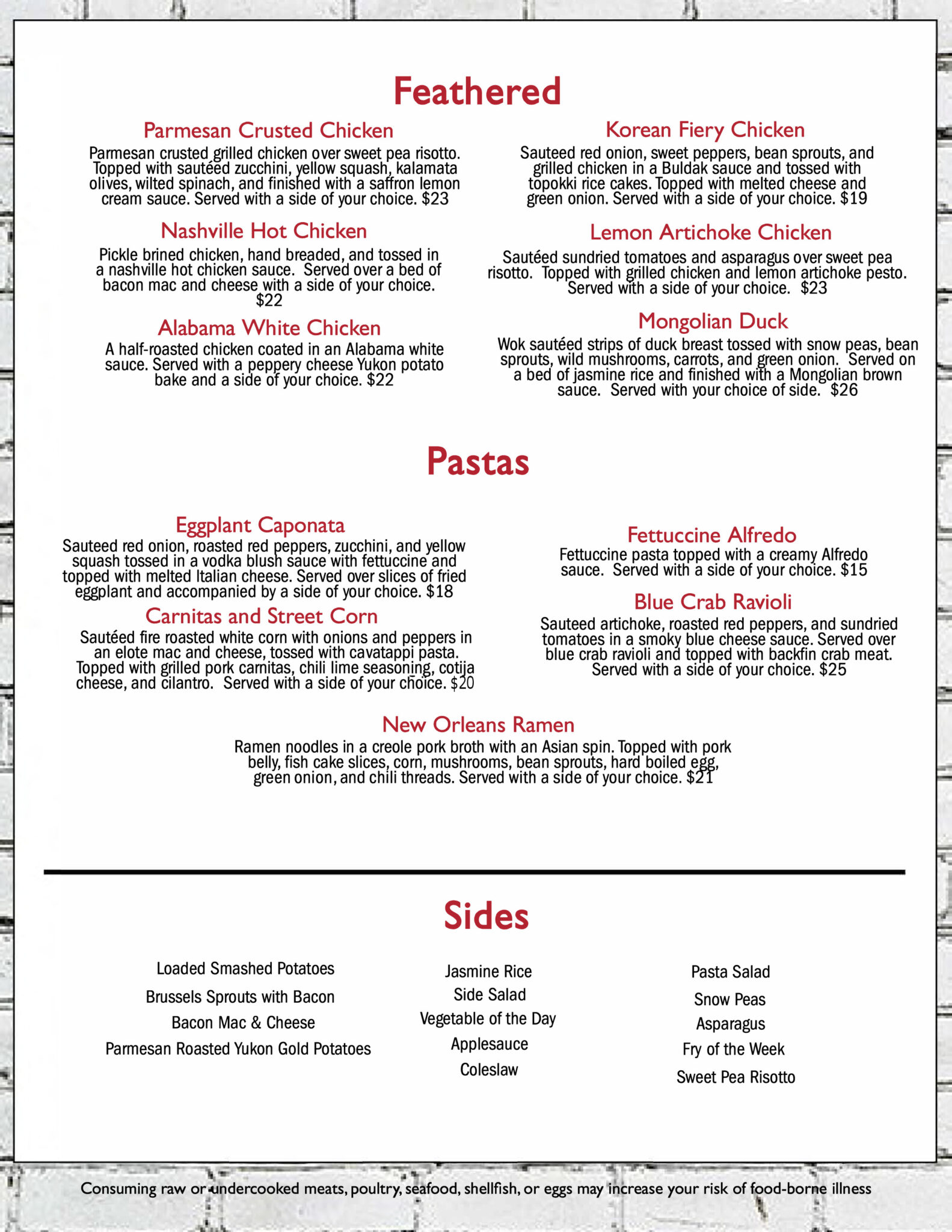 Menu - Center Street Grille