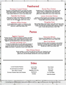 Menu - Center Street Grille